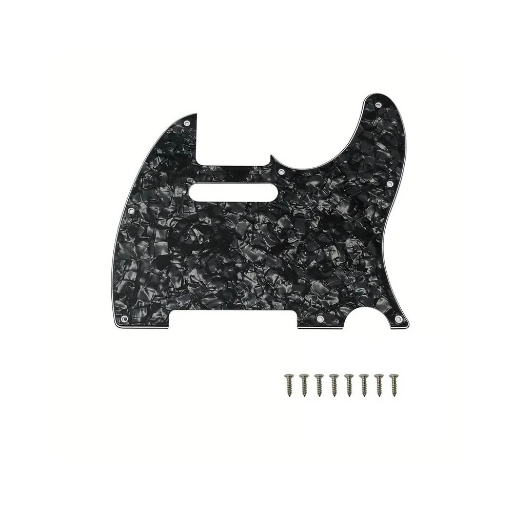 Pickguard telecaster 3ply Black Pearloid Musicparts